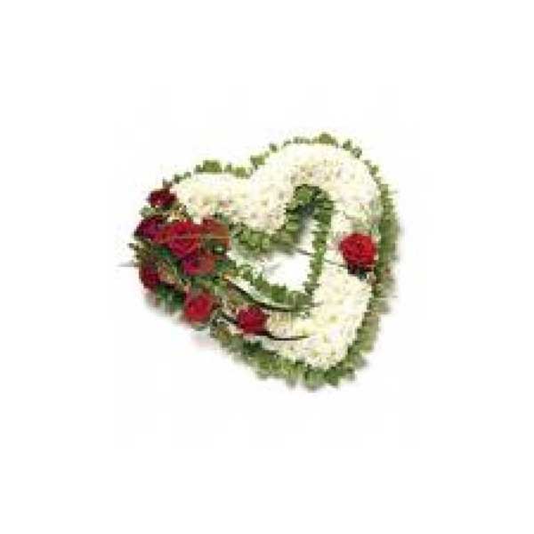 Traditional Based Open Heart - Bloxhams Florists