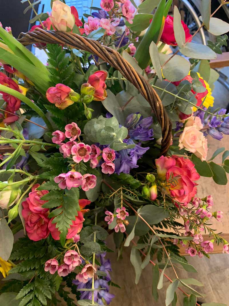 Vibrant Spring Basket: A Beautiful & Scented Basket Arrangement